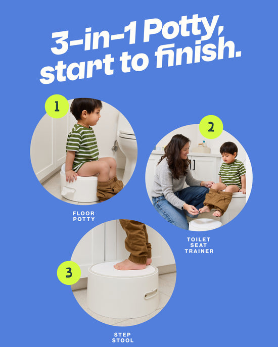 Lalo | The 3-in-1 Potty | From Floor Potty to Toilet Trainer to Step Stool